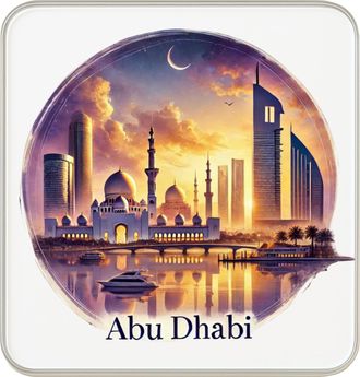 Generic K&uuml;hlschrankmagnet mit Abu Dhabi, VAE, Reise-Souvenir, Sammlerst&uuml;ck, Geschenk