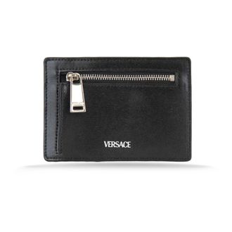 Versace Lederkartenhalter mit M&uuml;nzfach - - Accessories - Herren - Schwarzk - ONE SIZE