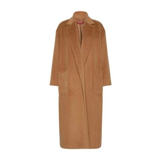 Max Mara Long Wool Beaver Coat - Femme - Manteaux - Brun - Taille: 38 FR