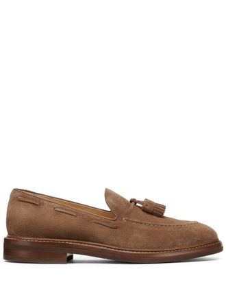 Brunello Cucinelli mocassins en daim - Marron