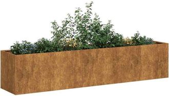 vidaXL Jardini&egrave;re rouill&eacute; 200x40x40 cm acier inoxydable Vidaxl