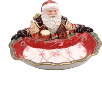 GOEBEL Fitz & Floyd Christmas Collection Santa Pr&auml;sentiert - Schale