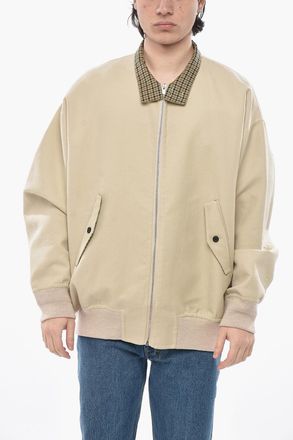 Givenchy Cotton-Blend Bomber with Check Details Givenchy