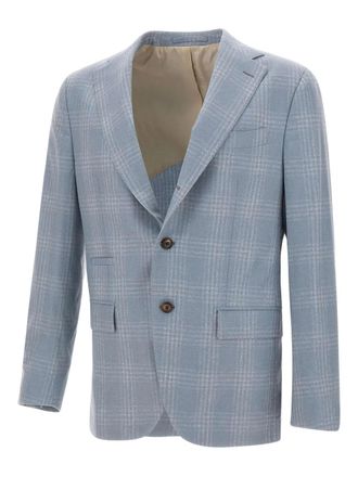 Eleventy blazer à carreaux - Bleu