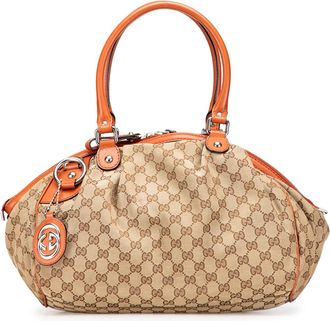 Gucci Hobo Bags - GG Canvas Sukey Satchel - Gr. unisize - in Braun - für Damen