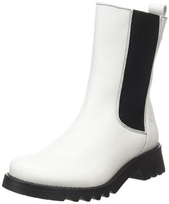 FLY London Fly London Damen Rein795fly Chelsea-Stiefel, Offwhite Black, 37 EU