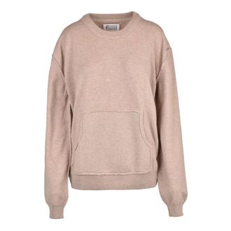Maison Margiela Femme, Pulls, Beige, Taille: 40 FR Pulls &agrave; col rond