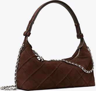 Tory Burch Damen Fleming Pochette aus Wildleder