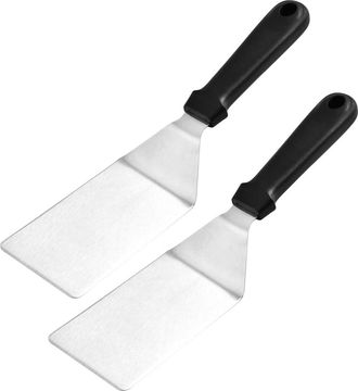 UPKOCH Edelstahl Pfannenwender 29.5 Cm Hitzebeständiger Bratspachtel Mit Kunststoffgriff Für Pfannkuchen Pizza Steak Leicht Zu Reinigen Küchenwerkzeug