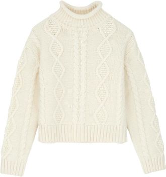 Skall Studio Femme, Pulls, Beige, Taille: 42 FR White Sun O-neck Jumper