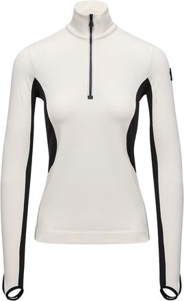 Moncler Moncler Polartec Half-zip Polo Neck, Women, White, Size: Xl