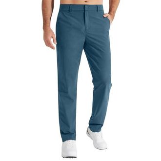 Generic Pantalon de golf stretch slim fit pour homme, pantalon daffaires d&eacute;contract&eacute; &agrave; s&eacute;chage rapide avec poches, pantalon uni pour bureau, pantalon de loisi