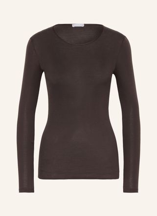 Hanro Schlafshirt Cotton Seamless braun
