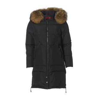 Danwear Schwarze Echte Pelzjacke 2010-500R - - Coats - Damen - Schwarzk - 4XL