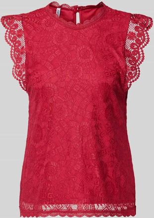 Pieces Shaped Fit Blusentop mit Spitzenbesatz Modell OLLINE