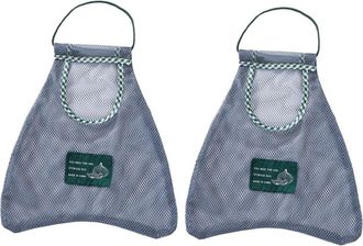 DOITOOL 2 St&uuml;ck Frische Gem&uuml;se Aufbewahrungsnetz Tasche H&auml;ngend Leicht Gro&szlig;es Fassungsverm&ouml;gen Tragbar Handgriff Umweltfreundlich F&uuml;r Obst Gem&uuml;se K&uuml;che