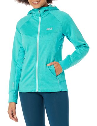 Jack Wolfskin Damen Standard Hydro Grid Fleece W, Dark Aqua, XS