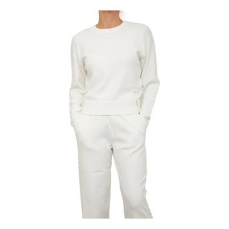 Patrizia Pepe Wei&szlig;er Stricktop - - Knitwear - Damen - Wei&szlig; - S