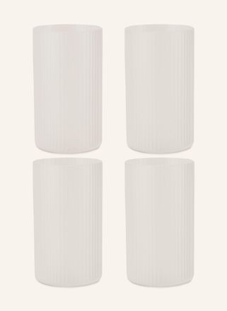 Ferm Living Ferm Living 4er-Set Wassergl&auml;ser Ripple weiss