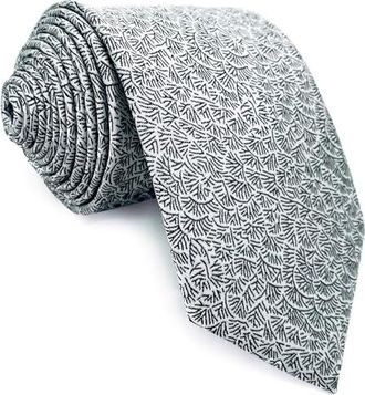 Shlax & Wing Cravates pour hommes &agrave; motifs gris blanc noir pour costume veste cravate taille classique 147cmx8cm