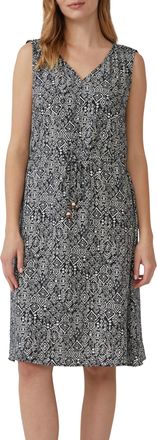 s.Oliver Kurzes Kleid aus Strukturiertem Viskosemix mit Binde-Detail