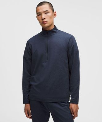 lululemon Haut demi-zippé Soft Jersey pour Hommes - Bleu - Taille XL