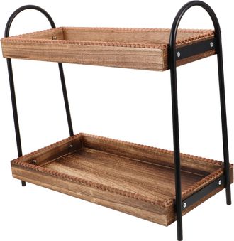 Aboofan St&ouml;ckiges Holzregal K&uuml;chen Badablage Stabil Vielseitig Einsetzbar K&uuml;chenarbeitsplatten Badezimmerschrank Organizer f&uuml;r Kosmetik Gew&uuml;rze und Toilettena