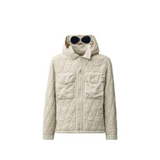 C.P. Company Blouson matelass&eacute; &agrave; capuche avec lunettes int&eacute;gr&eacute;es