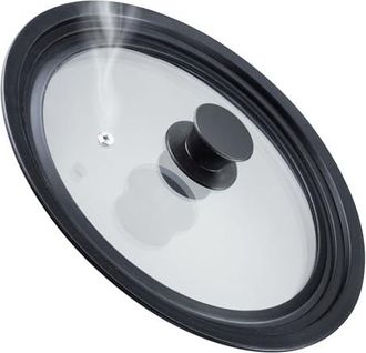 Westmark Universal-Deckel mit Silikonrand - Vielseitig einsetzbar für Töpfe und Pfannen mit 16 - 20 cm Durchmesser, hitzebeständiges Sicherheitsglas - 215 x 21