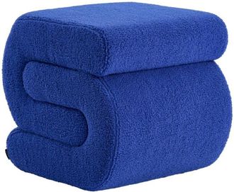 Sweeek Design-Hocker mit Boucl&eacute;-Bezug 1 Platz