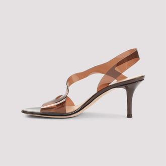 Gianvito Rossi Sandalen - Transparent Brown Pvc Metropolis Sandals - Gr. 37,5 (EU) - in Grau - f&uuml;r Damen