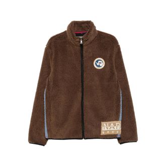 Napapijri Fleece-Sweatshirt mit Rei&szlig;verschluss - - Jackets - Herren - Braun - S