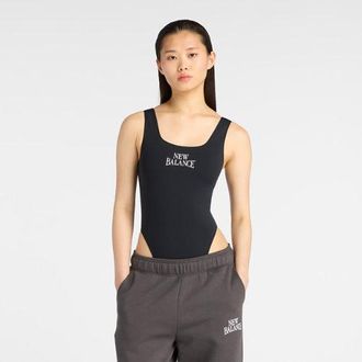 New Balance Damen Trackside Bodysuit in Schwarz, Poly-Strick, Gr&ouml;&szlig;e XL