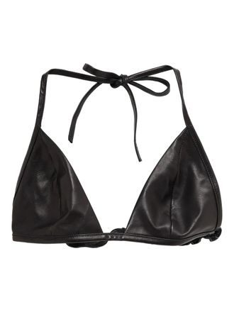 Rick Owens haut en cuir à effet métallisé - Noir