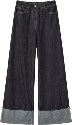 Twinset Jean Large - Femme - Jeans - Bleu - Taille: 38 FR