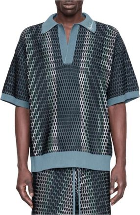 Amiri Homme, Tops, Bleu, Taille: XL Polo Ray&eacute;