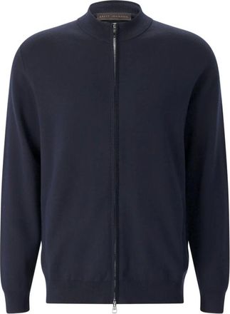 Brett Johnson Homme, Pulls, Bleu, Taille: L Cardigan en maille fine