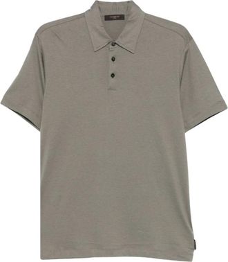 Zanone Homme, Tops, Gris, Taille: 2XL Polo