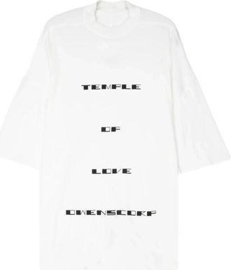 Rick Owens Crewneck T-Shirt - - Tops - Herren - Wei&szlig; - ONE SIZE