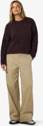Noisy May Rundhalspullover NMSASSY L/S O-NECK KNIT NOOS Materialmix, relaxed fit