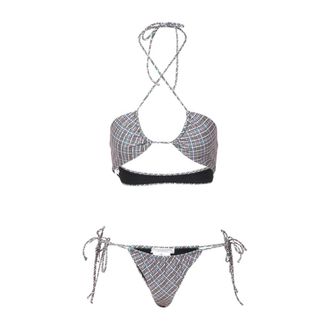 Philosophy di Lorenzo Serafini Fuchsiafarbenes Triangel-Bikini-Set mit geflochtenen B&auml;ndern - - Swimwear - Damen - Mehrfarbig - S