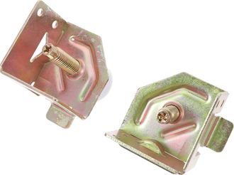 Angoily 2 Stück Verstellbare Möbel füße aus Kaltgewalztem Stabile Schrank nivellierfüße mit Eckhalterung Stoßdämpfend Vibrationsreduzierend Geeignet für Unebe