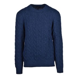 Fay Rundhals-Pullover - - Knitwear - Herren - Blau - 2XL