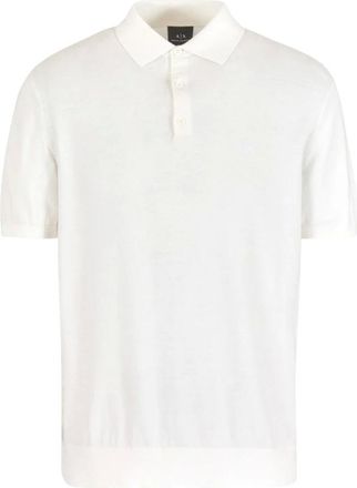 A|X Armani Exchange Homme, Tops, Blanc, Taille: S Polo Logo