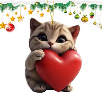 Generico Acryl-Tierdekoration - 2D-Acryl-Rucksack-Anhänger zum Valentinstag | Acryl-Hundefigur | Autodekoration aus Acryl | niedliche und kreative Accessoires 