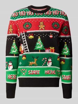 Montego Weihnachtspullover im Allover-Look