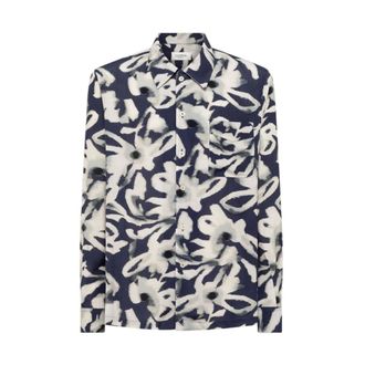 Laneus Homme, Chemises, Bleu, Taille: XL Chemise Imprim&eacute; Floral