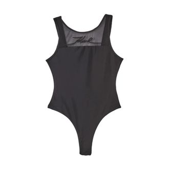 Karl Lagerfeld Signature Rio Badeanzug - - Swimwear - Damen - Schwarzk - M