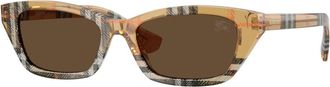 Burberry Rechteckige Sonnenbrille - - Accessories - Damen - Braun - 52 MM