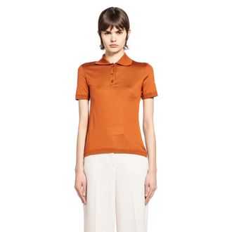 Max Mara Silk Jersey Short-Sleeve Polo